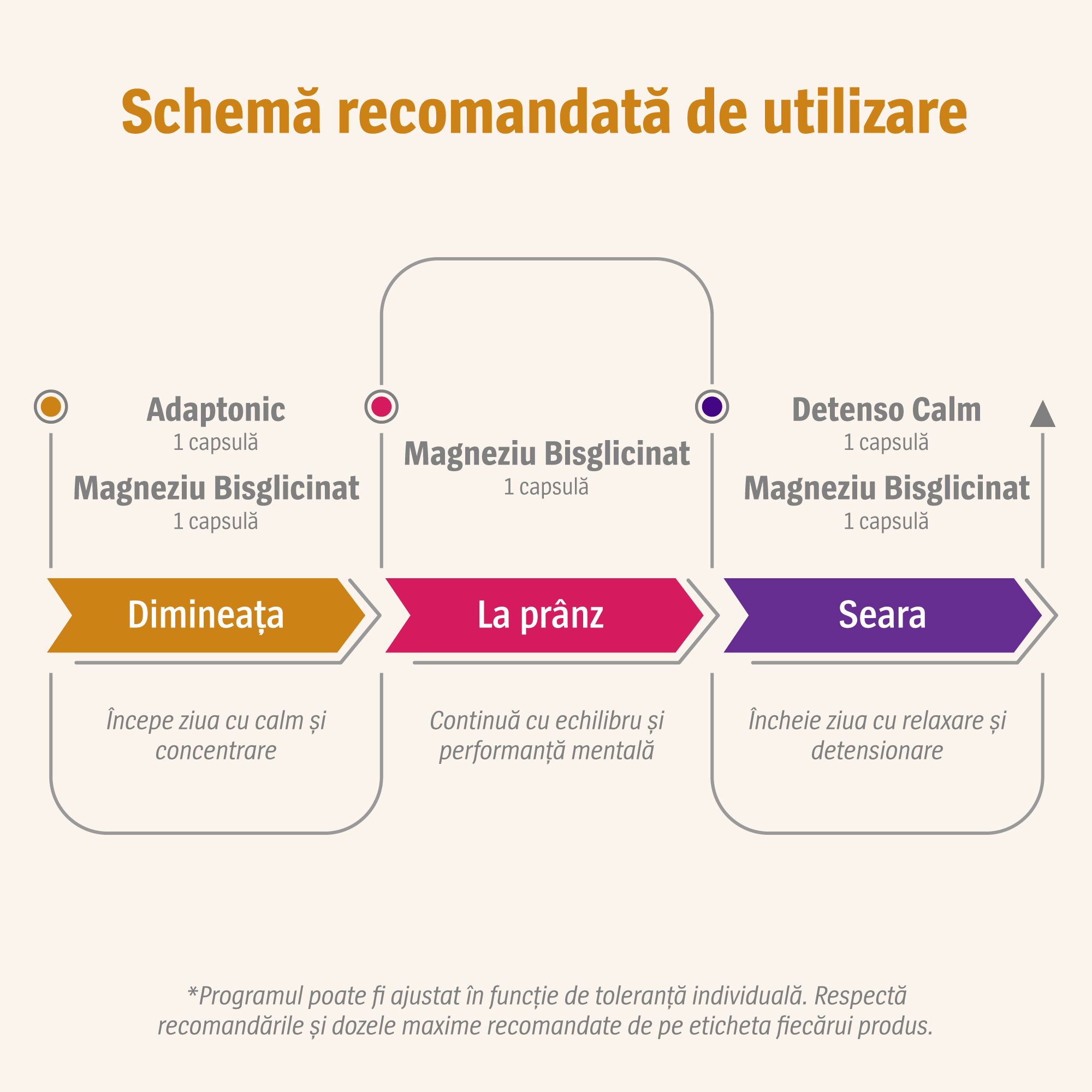 Pachet Antistres și Focus - Adaptonic, Magneziu Bisglicinat și Detenso ...